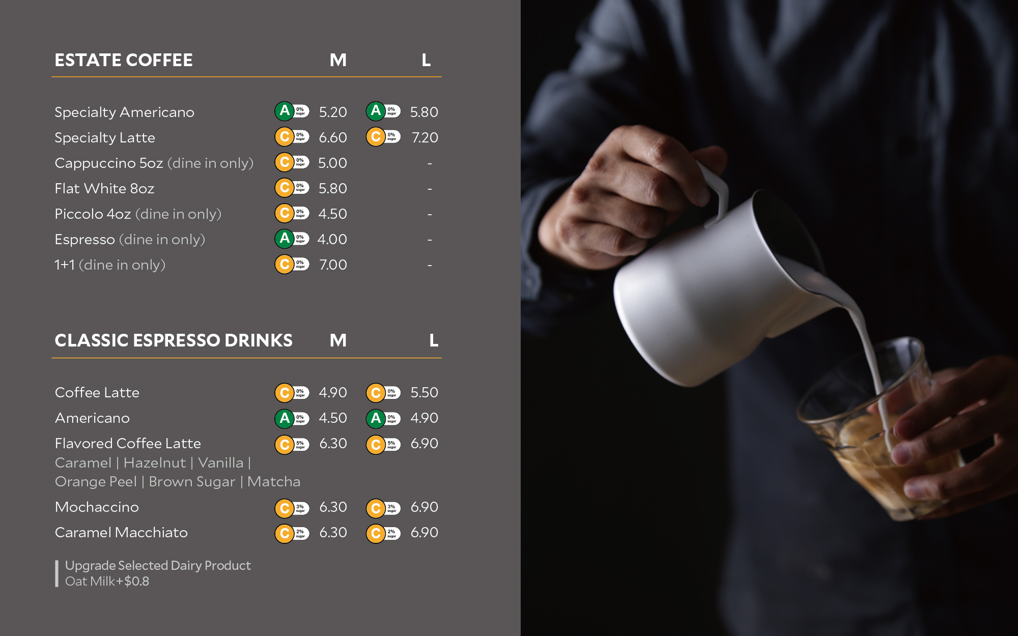 LOUISA COFFEE SG MENU - EILIS Select